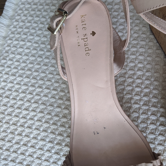 kate spade | Shoes | Kate Spade Tomas Ruffle Leather Cork Wedge Sandals ...